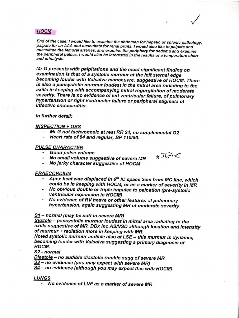 Cardiology Short Case | PDF