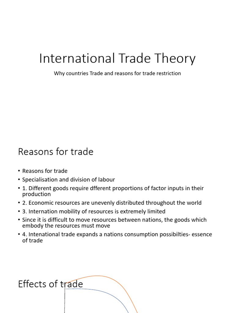 International Trade Theory | PDF | Balance Of Payments | Tariff