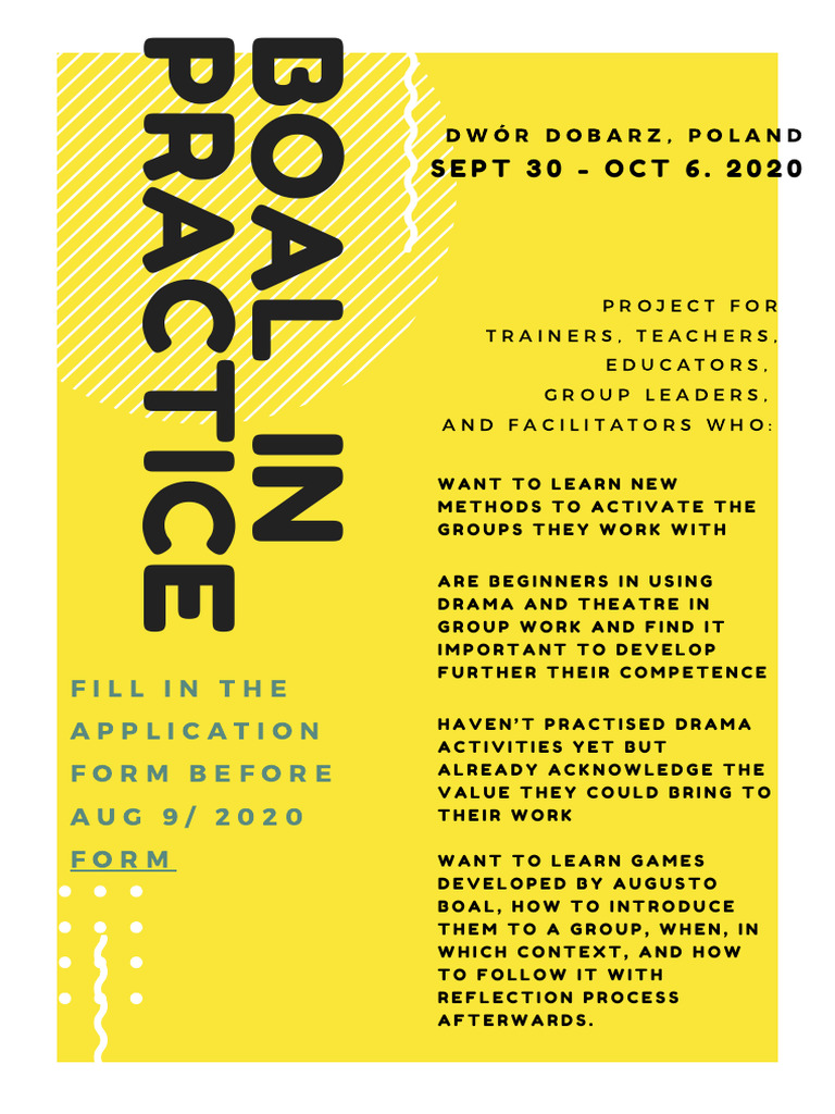 Boal in Practice - Infopack2 | PDF | Cross Cultural Communication ...