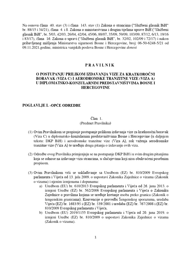 Pravilnik Bosanski | PDF
