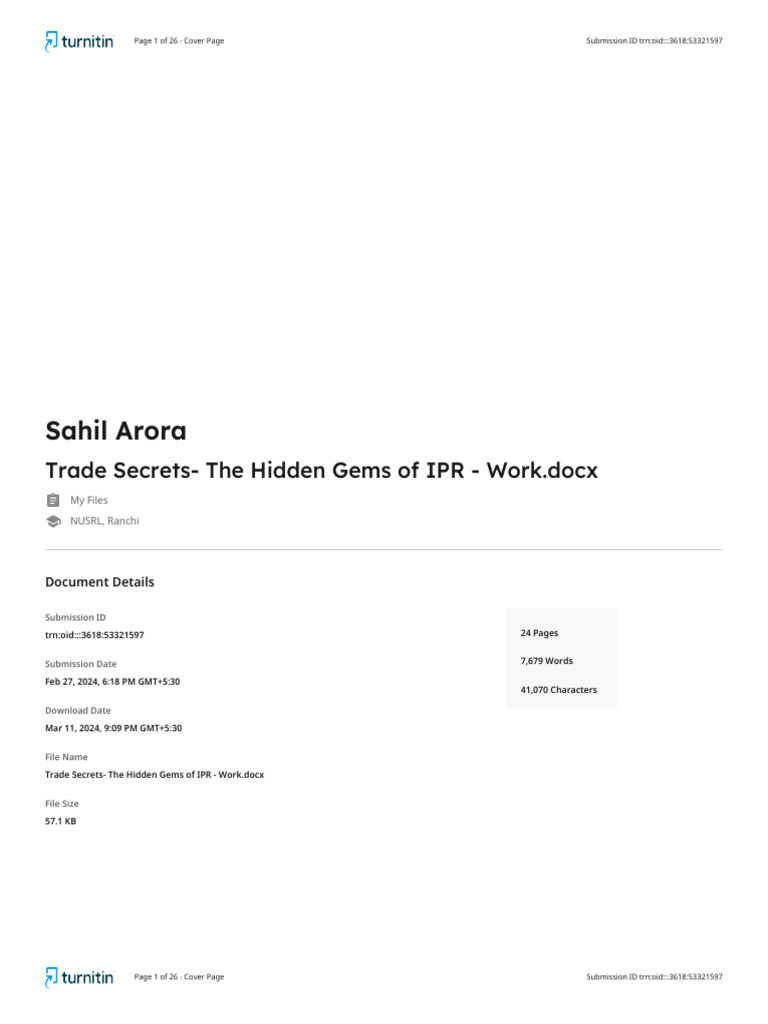 Trade Secrets - The Hidden Gems of IPR - Work | PDF | Trade Secret ...