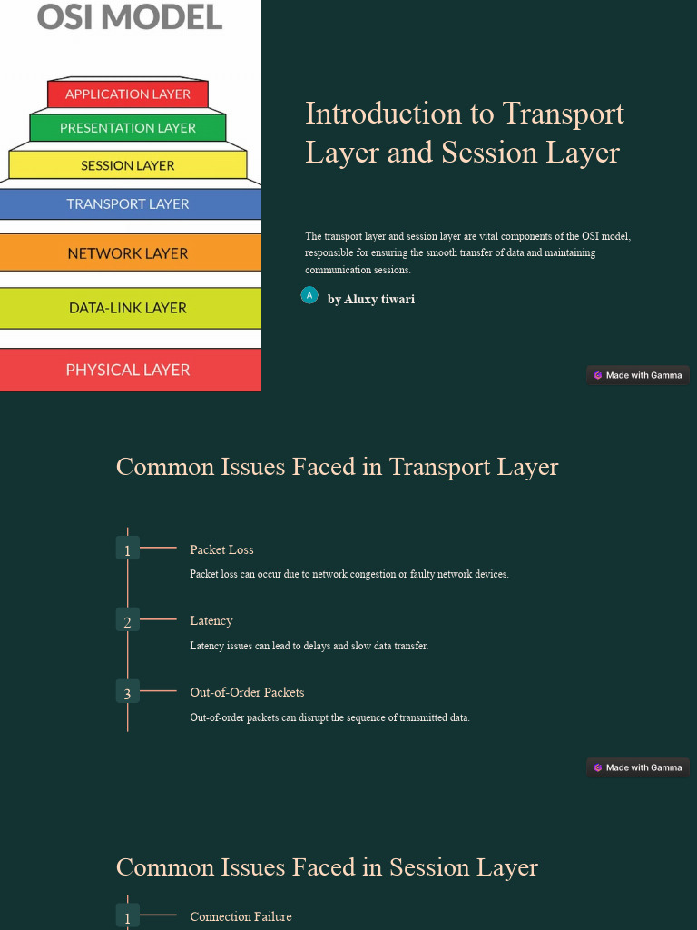 Transport Layer and Session Layer | PDF | Computer Network | Quality Of ...