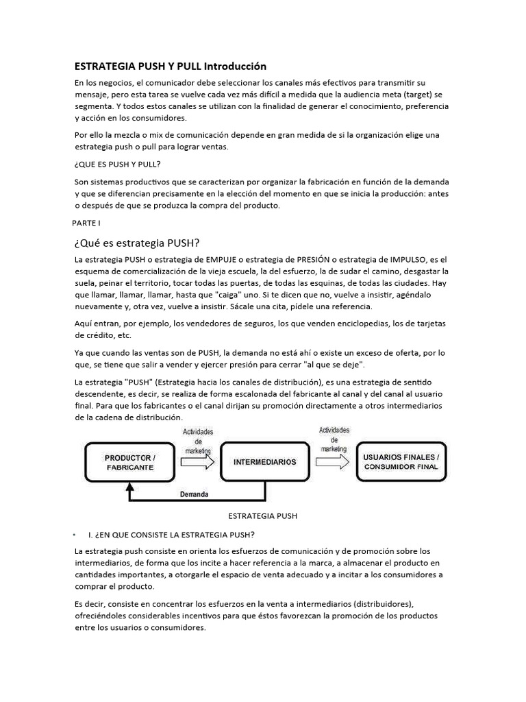 Manual Push y Pull | PDF | Producto (Negocio) | Marketing