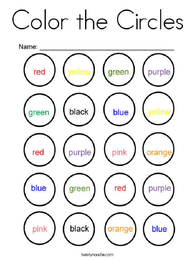 Color The Circle | PDF
