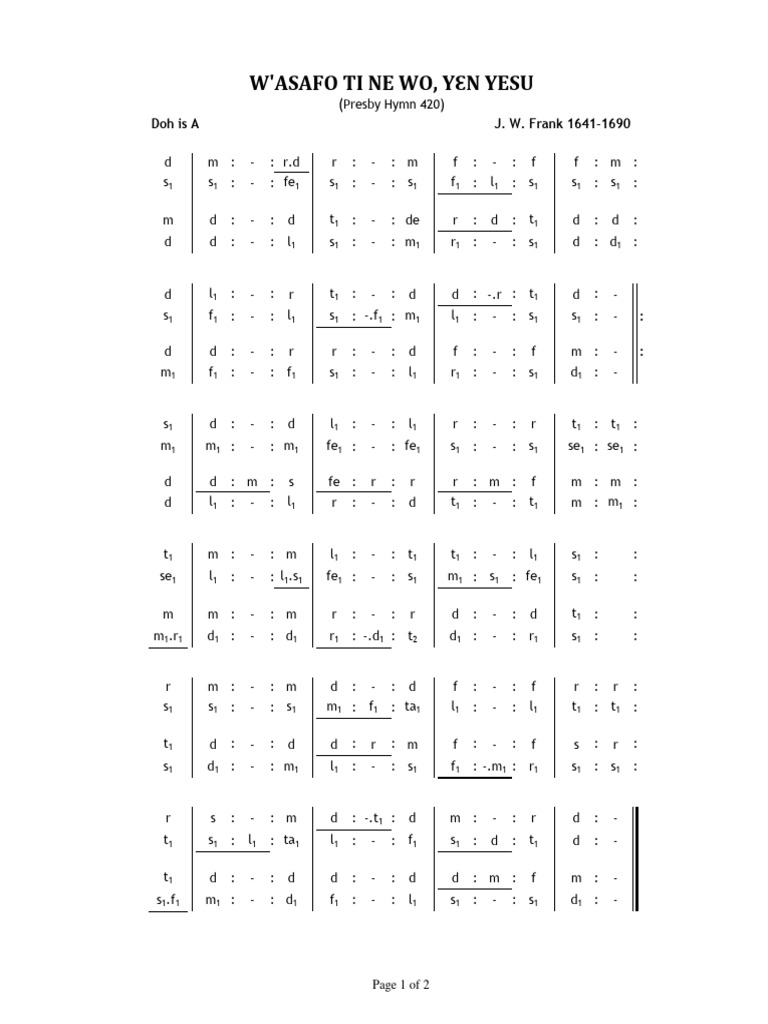 Wasafo Ti Ne Wo Solfa | PDF | Abrahamic Religions | Christian Worship ...