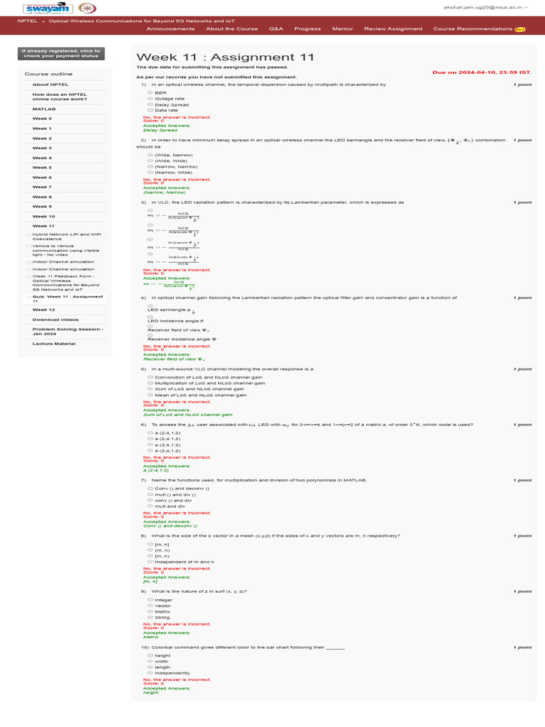 Optical Wireless Communications For Beyond 5g Networks And Iot Unit