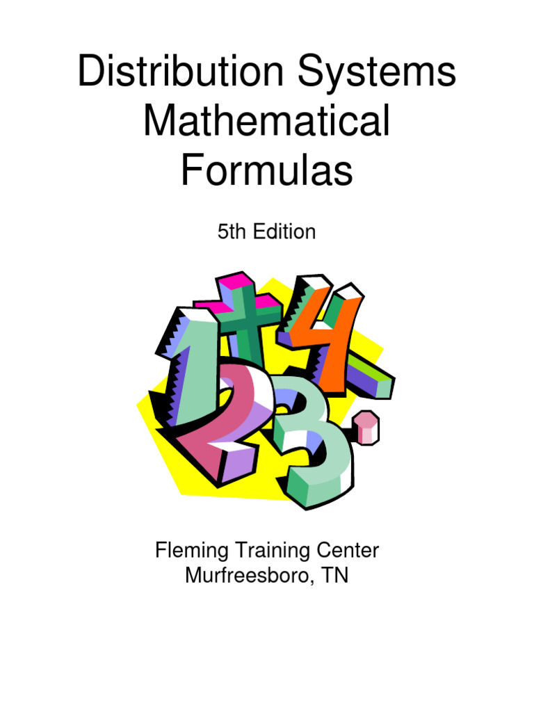Distribution Systems Mathematical Formulas | PDF | Area | Horsepower