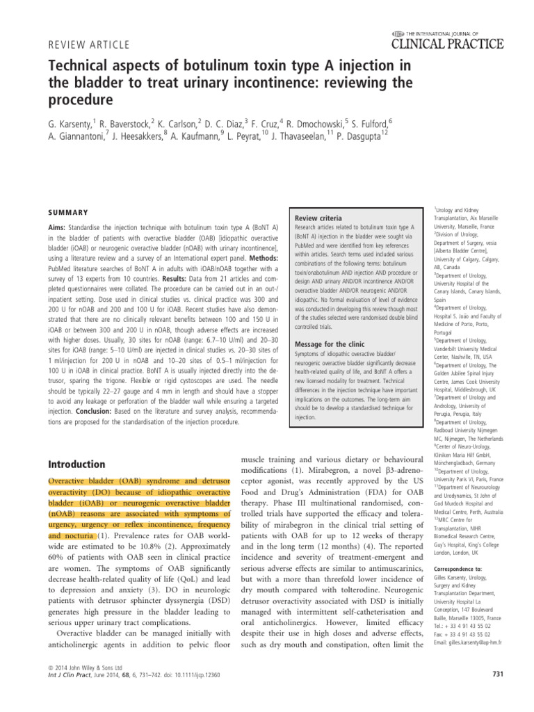 Int J Clinical Practice - 2014 - Karsenty - Technical Aspects of ...