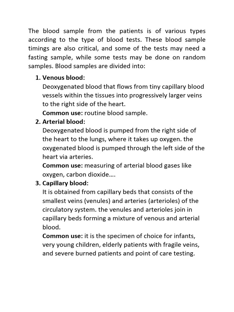 The Blood Sample From The Patients Is of Various Types According | PDF The Blood Sample From The Patients Is of Various Types According | PDF