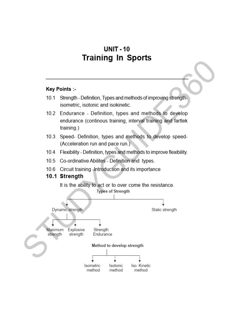 Class 12 Physical Education Notes Chapter 10 Studyguide360 | PDF ...