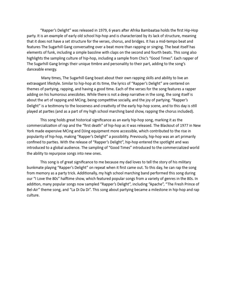 Assignment 6 | PDF | Hip Hop Music | Rapping