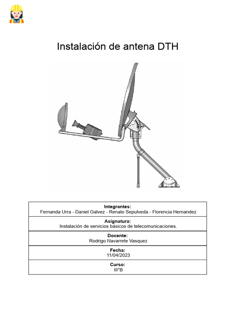 INSTALACIÓN DE ANTENA DTH - Fernanda Urra | PDF | Tornillo | Perforación