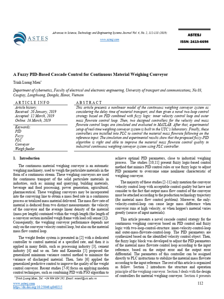 SISTEMA DE PESAJE FAJA Paper | PDF | Control Theory | Programmable Logic Controller