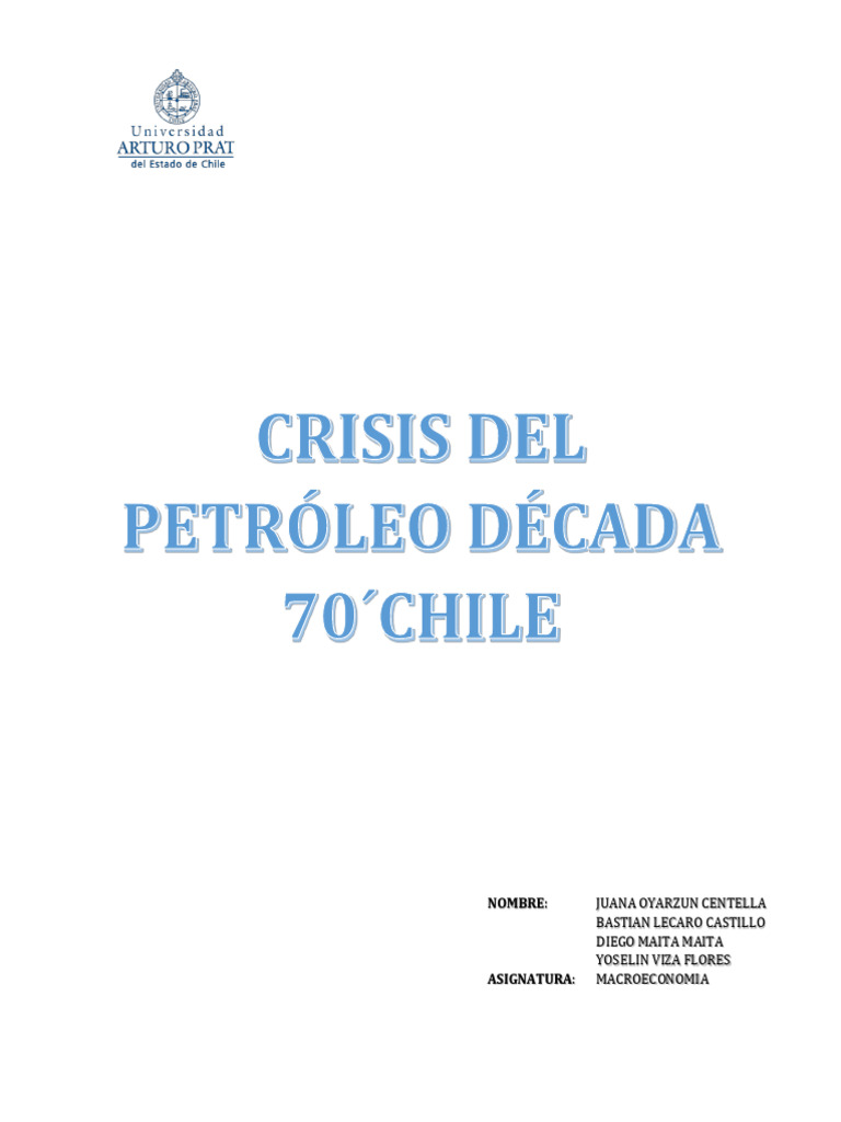 Crisis Del Petroleo Decada 70 Macroeconomia | PDF | Desempleo | Inflación