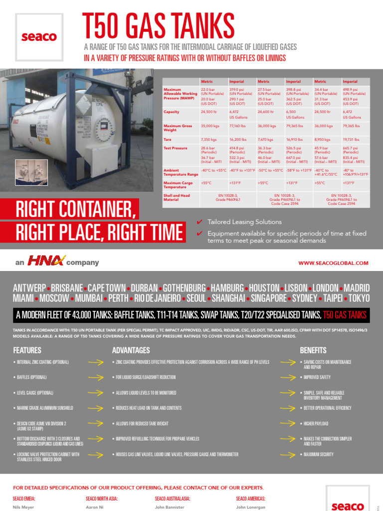Seaco T50 Flyer Oct2016 | PDF