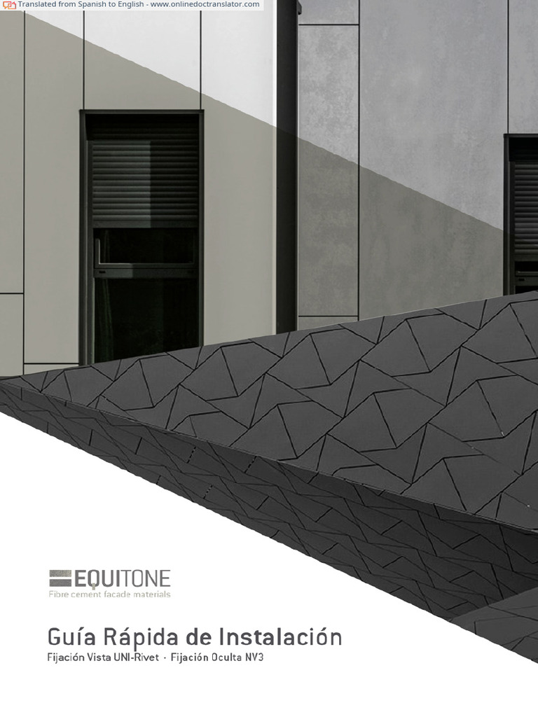 Guia Rapida Instalacion Equitone - Es.en | PDF | Rivet | Pallet