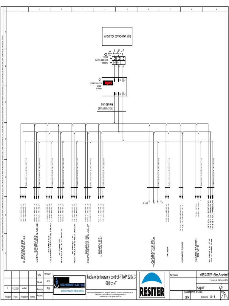 Plano Electrico-PTAP V2 | PDF | Ingeniería | Ingenieria Eléctrica