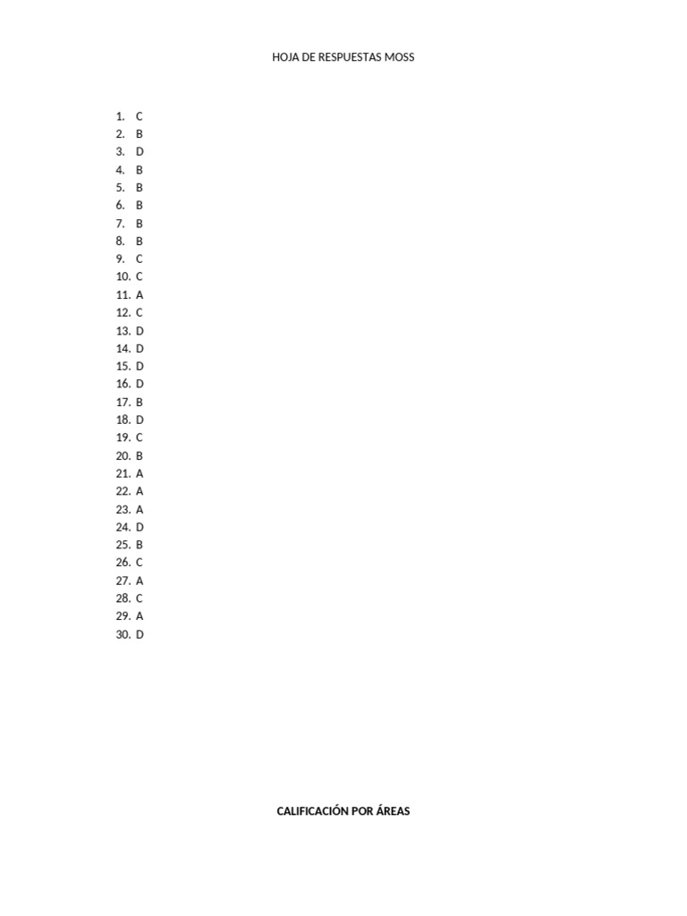 PDF Hoja de Respuestas Moss Convert Compress | PDF | Crecimiento ...