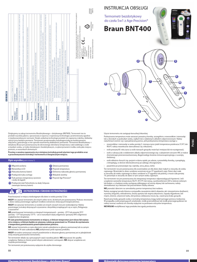 Instrukcja Obslugi BRAUN BNT400 | PDF