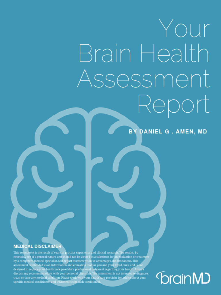 BrainHealthAssessment Report | PDF | Brain | Neuroscience