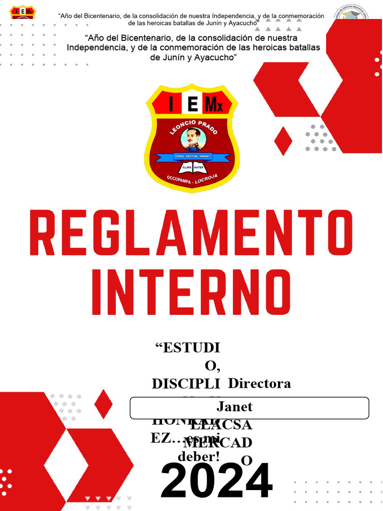 REGLAMENTO INTERNO LEONCIO PRADO ACTUALIZADO | PDF | Maestros | Evaluación