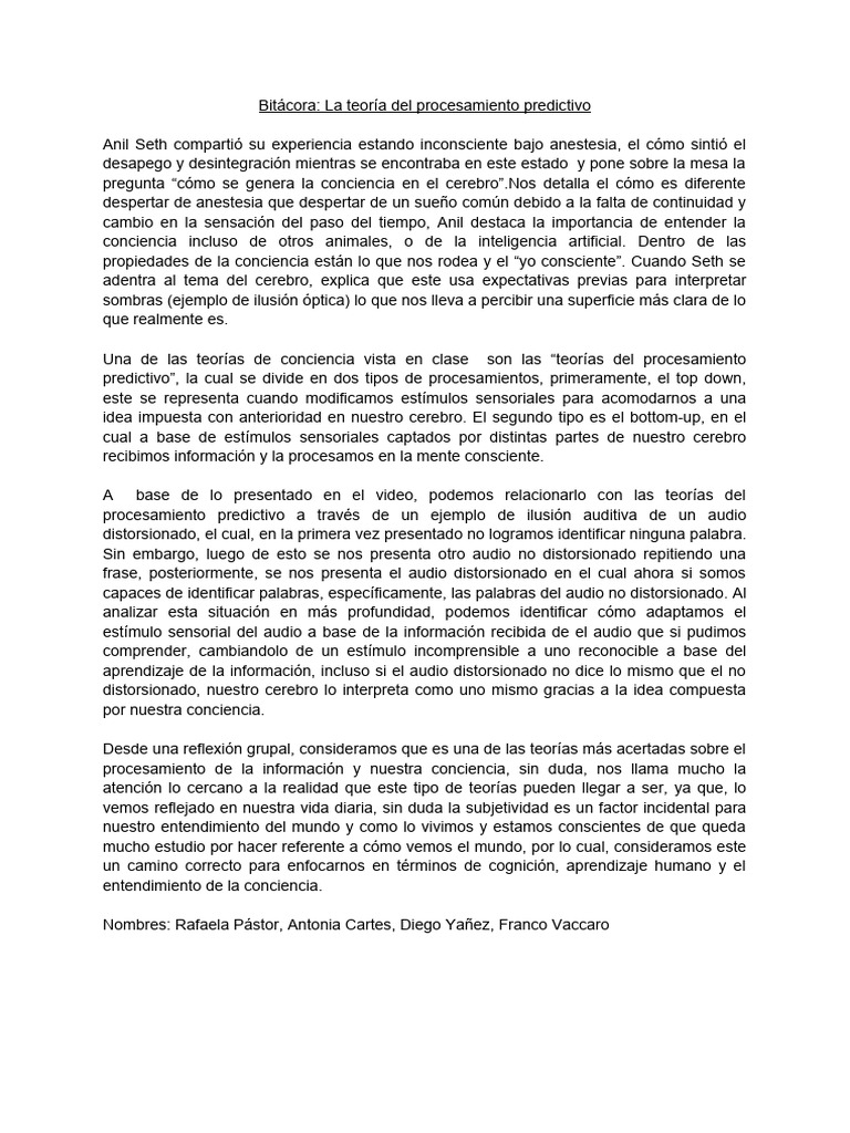 Ted Talk Consciousness | PDF | Conciencia | Cerebro