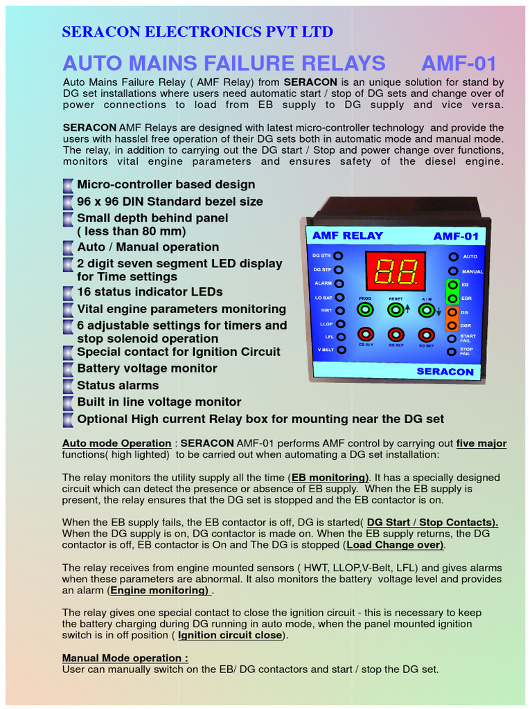 AMF RELAY CATALOG | PDF | Relay | Electrical Engineering