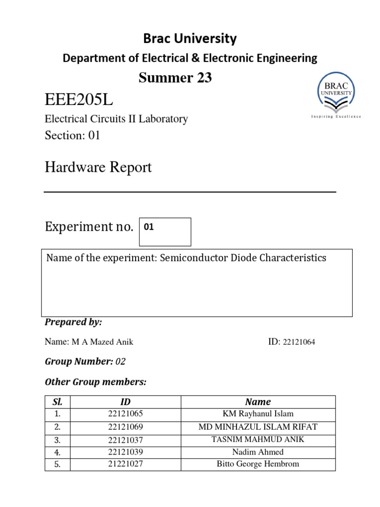 EEE205L_exp_01-HardWare-Report | PDF