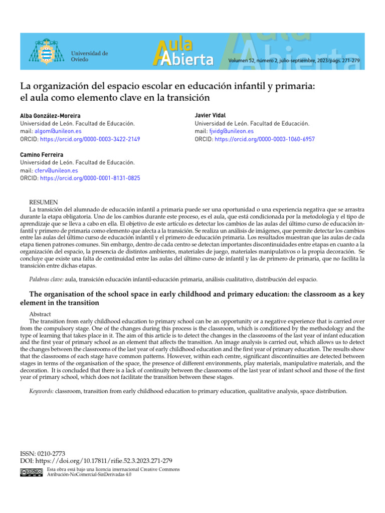 Artículo+09 271 279 | PDF | Salón de clases | Aprendizaje