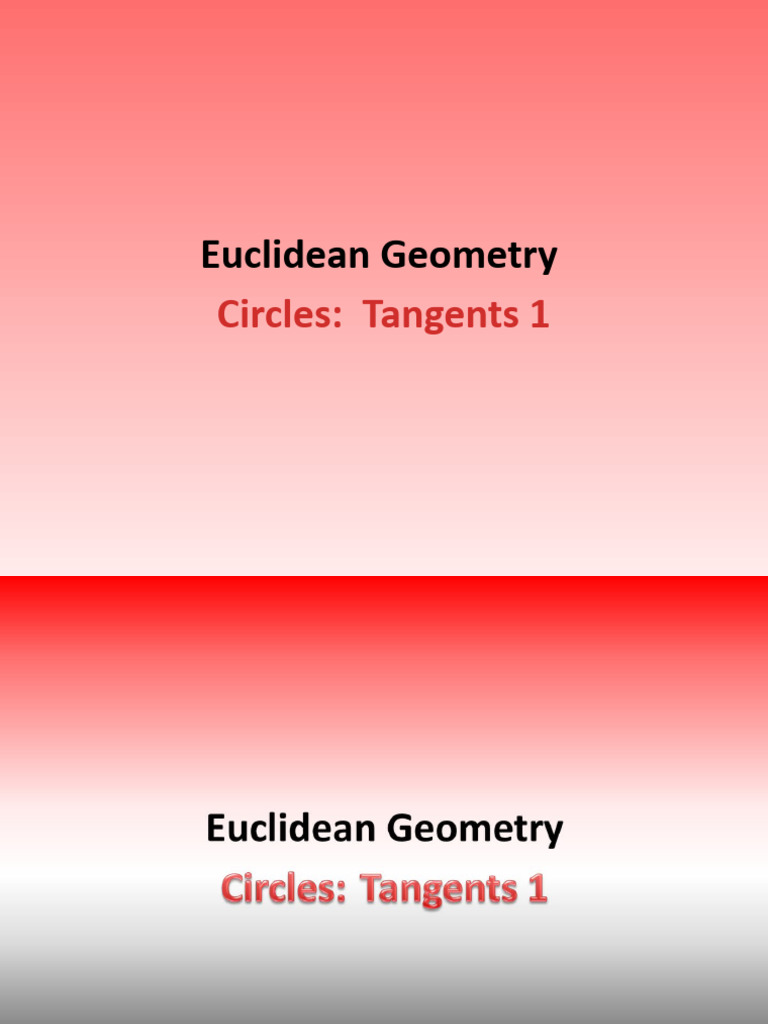 6.1 Circle Geometry Tangents 1 | PDF | Circle | Perpendicular