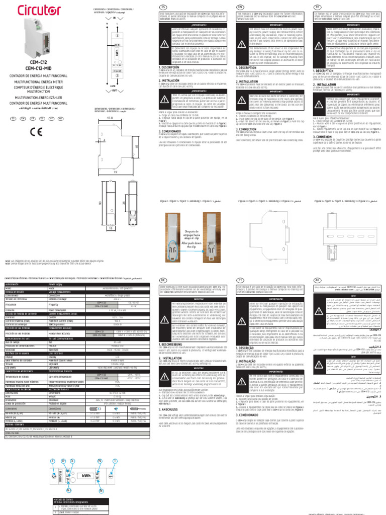 Guía de Instalación CEM-C12 | PDF | Telecomunicaciones | Ingeniería ...