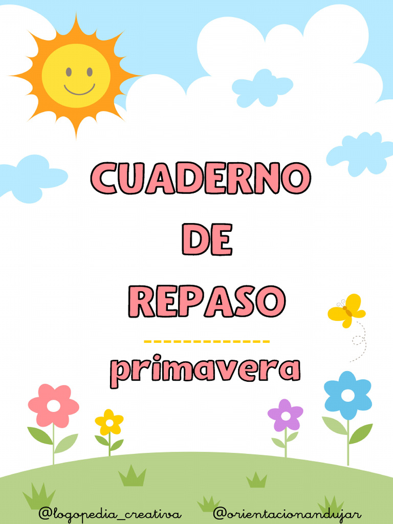 Cuaderno de Repaso Motivos Primaverales Reforzando La Lectura Escritura ...