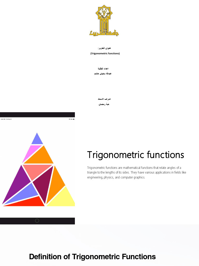 Trigonometric Functions | PDF | Trigonometric Functions | Triangle