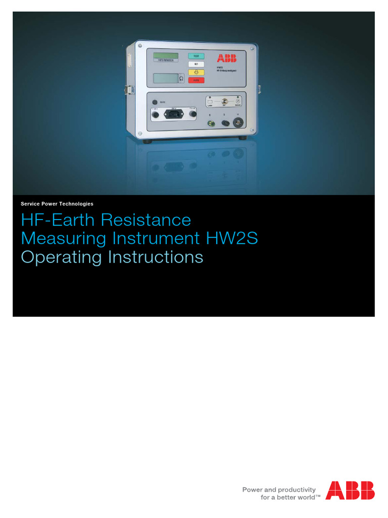 ABB HW2S Telurometro | Download Free PDF | Fuse (Electrical) | Switch