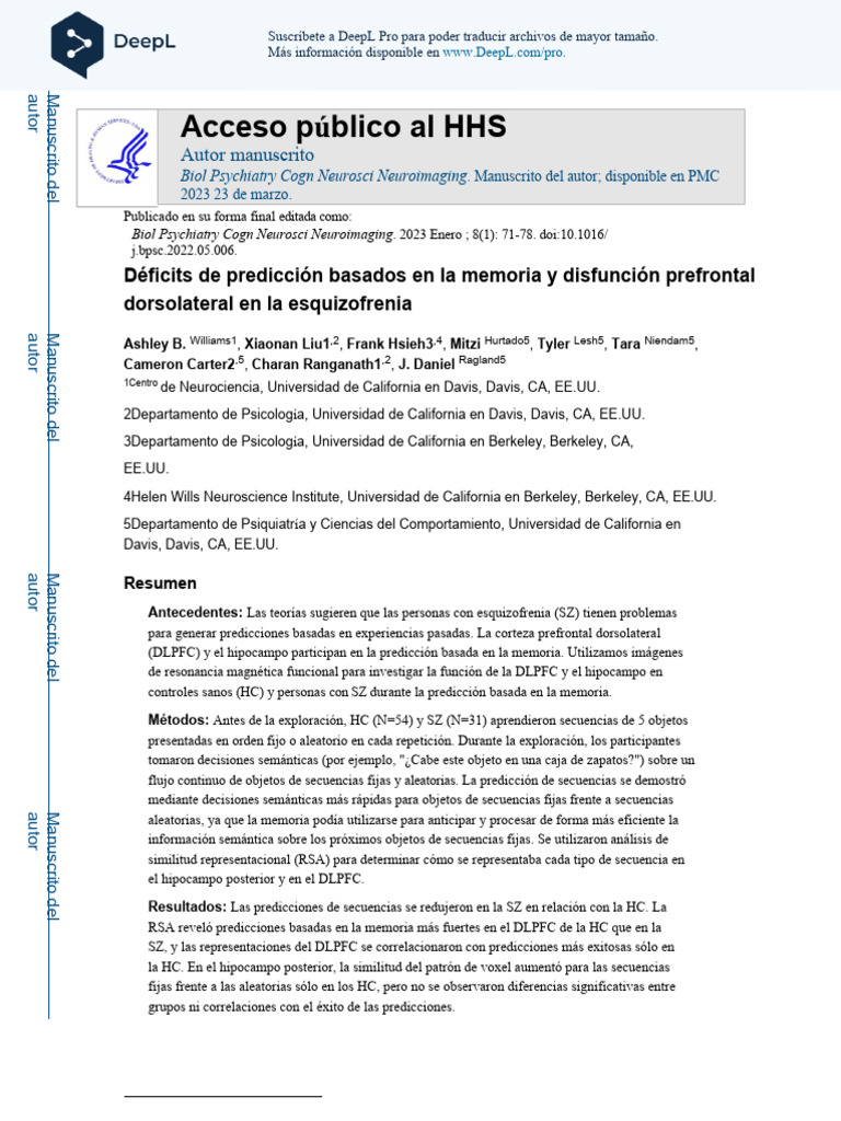 Williams Et Al. - 2023 - Memory-Based Prediction Deficits and ...