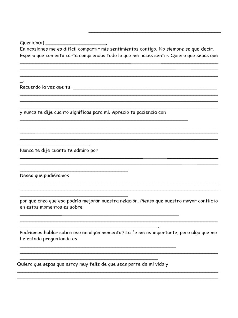 Carta para Mi Hijo | PDF