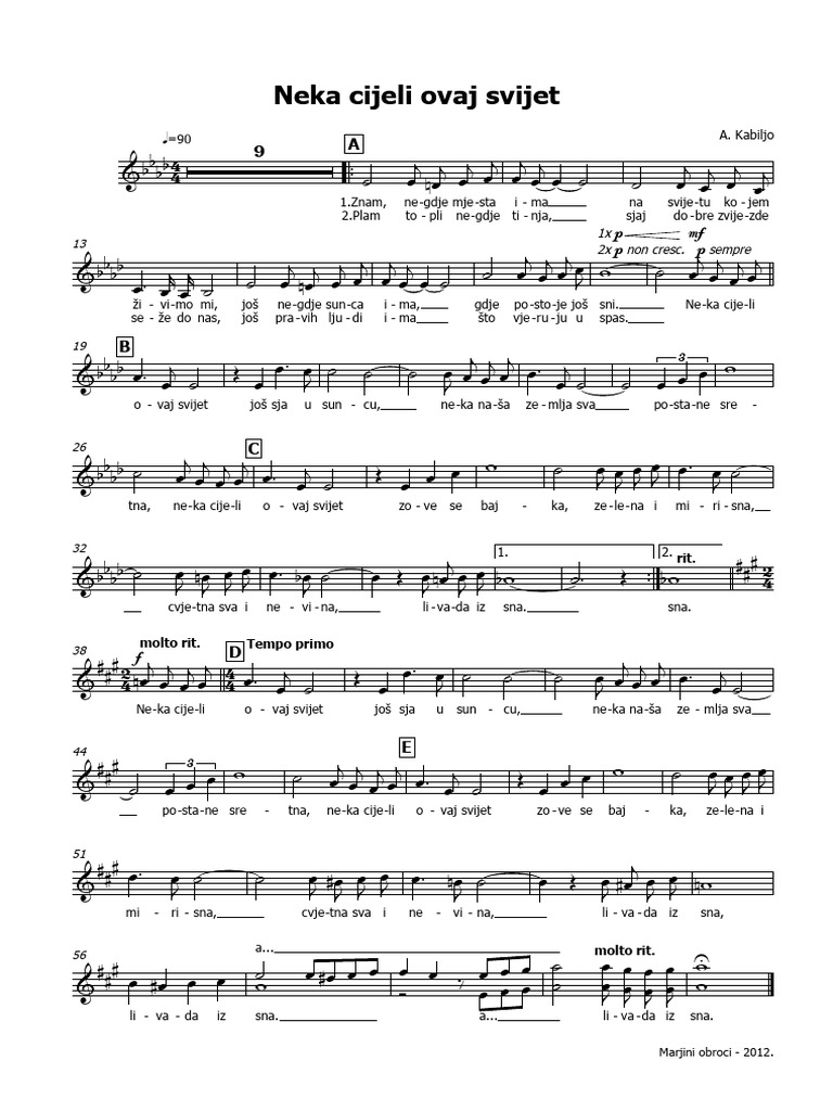 Neka Cijeli Ovaj Svijet - Voice | PDF