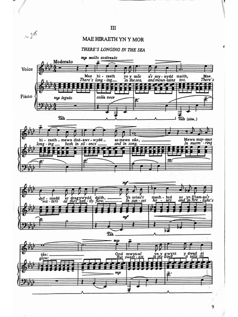 Elwyn-Edwards - Mae Hiraeth Yn y Mor | PDF