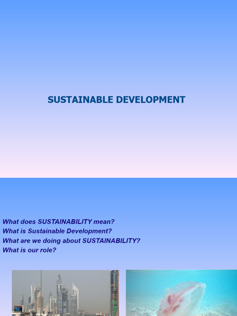 L1 - Sustainable Development - Introduction | PDF | Sustainability ...