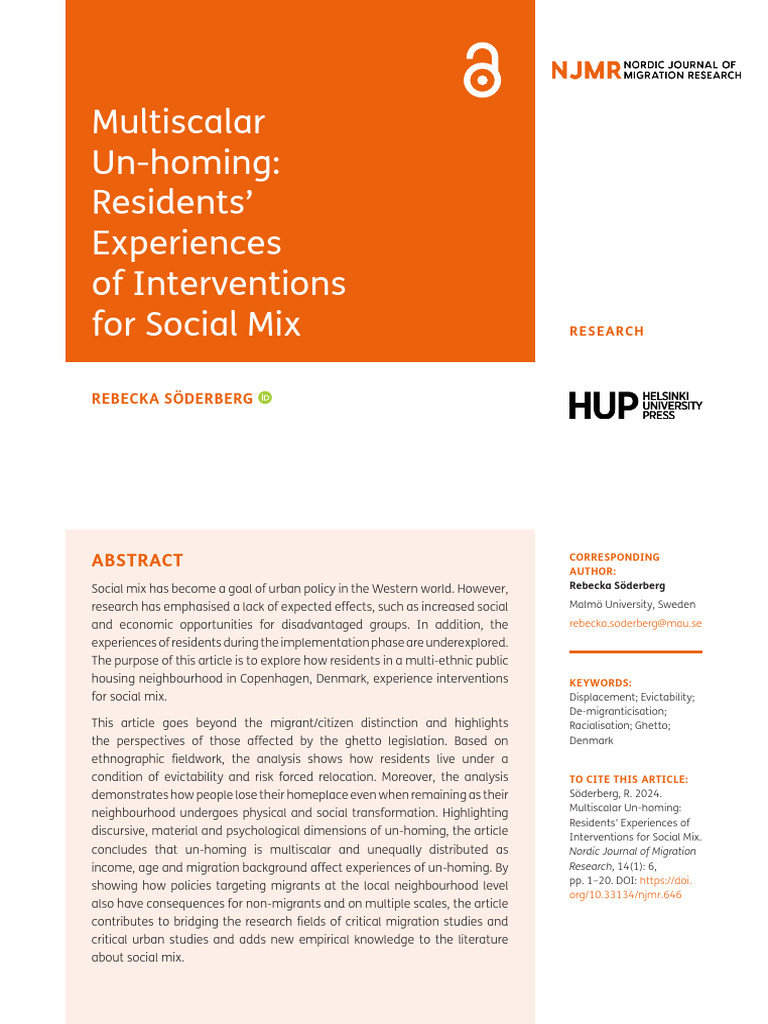 Multiscalar Un-Homing | PDF | Denmark | Ghetto