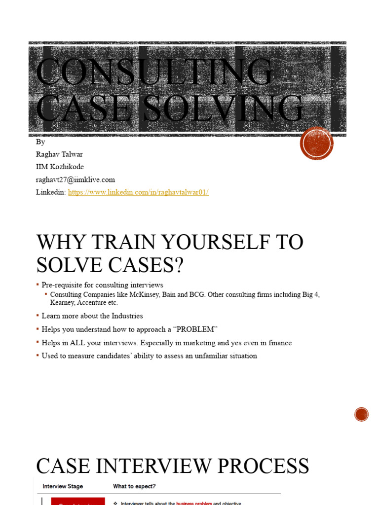 Consulting Case Prep Guide | PDF | Business Process | Marketing