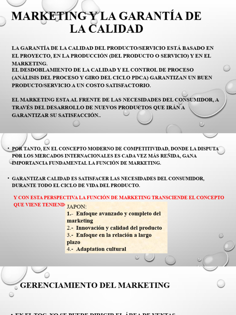 Marketing y La Garantía de La Calidad | PDF | Marketing | Calidad (comercial)
