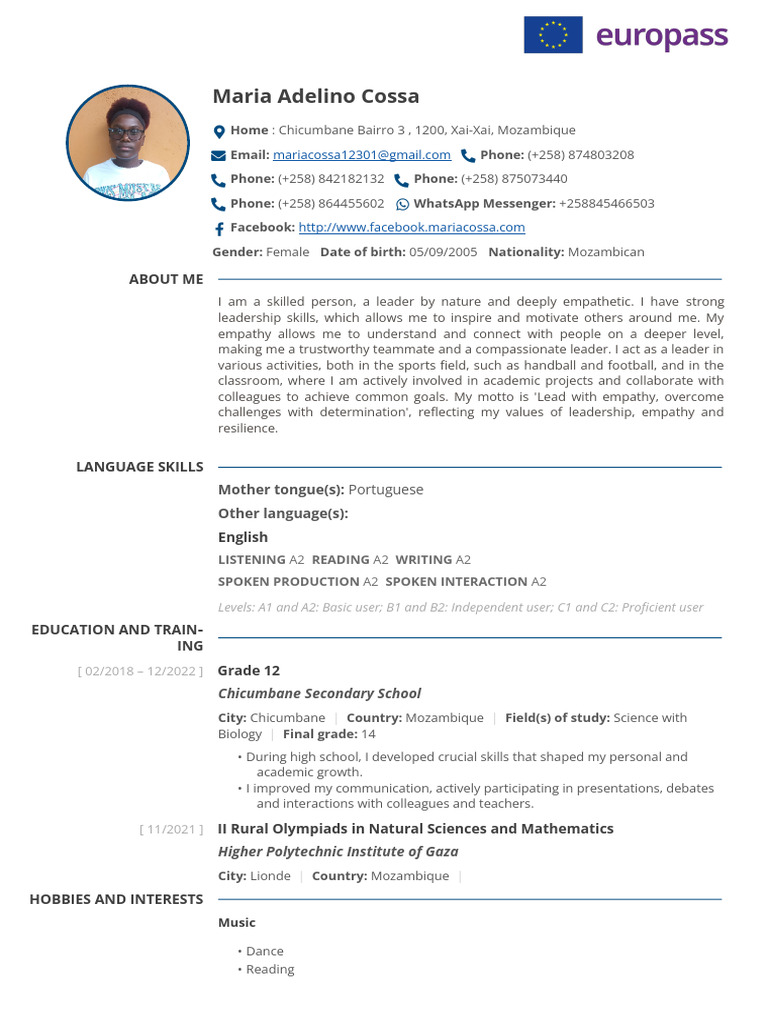 CV Maria | Download Free PDF | Communication | Behavior Modification