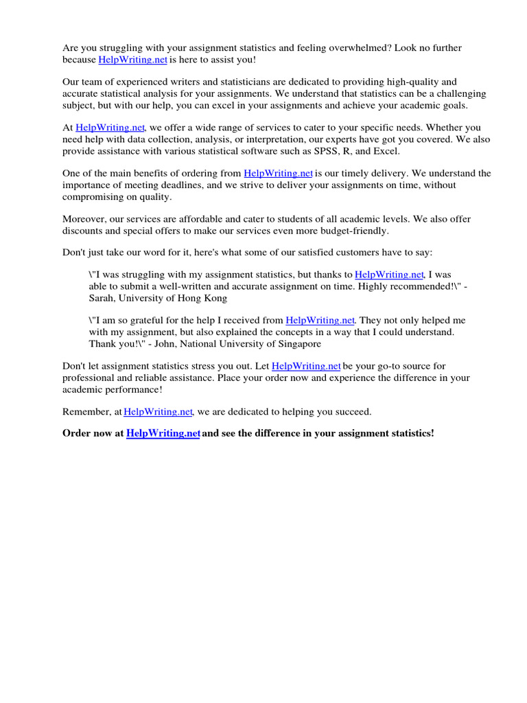 Assignment Statistics | PDF | Statistical Significance | Science