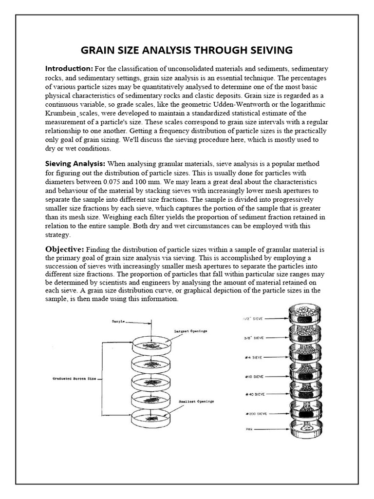 Grain Size Analysis | PDF | Earth Sciences