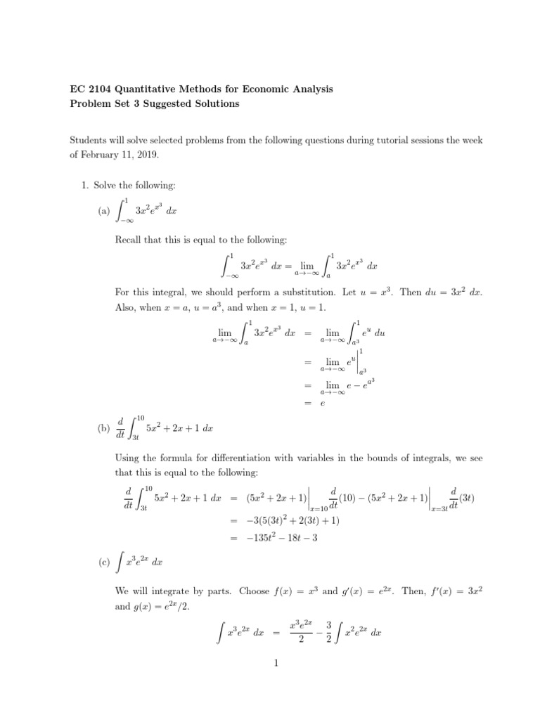 EC 2104 Problem Set 3 Solutions | PDF | Economic Surplus | Function (Mathematics)