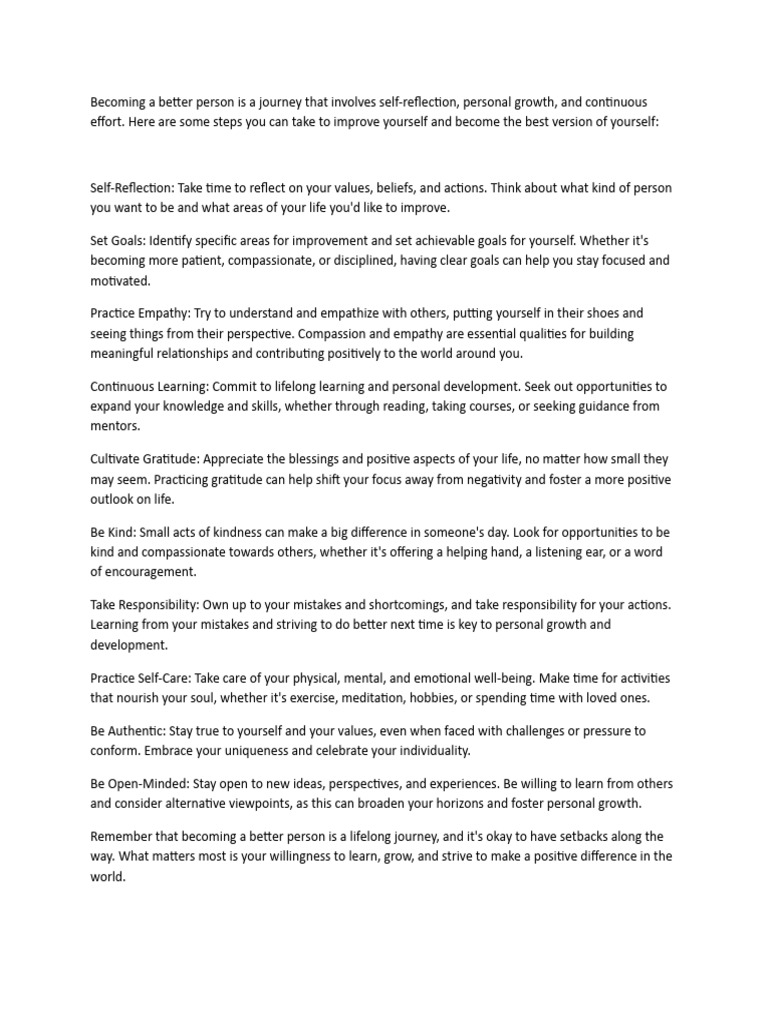 Free Ways to be a better | PDF | Compassion | Empathy