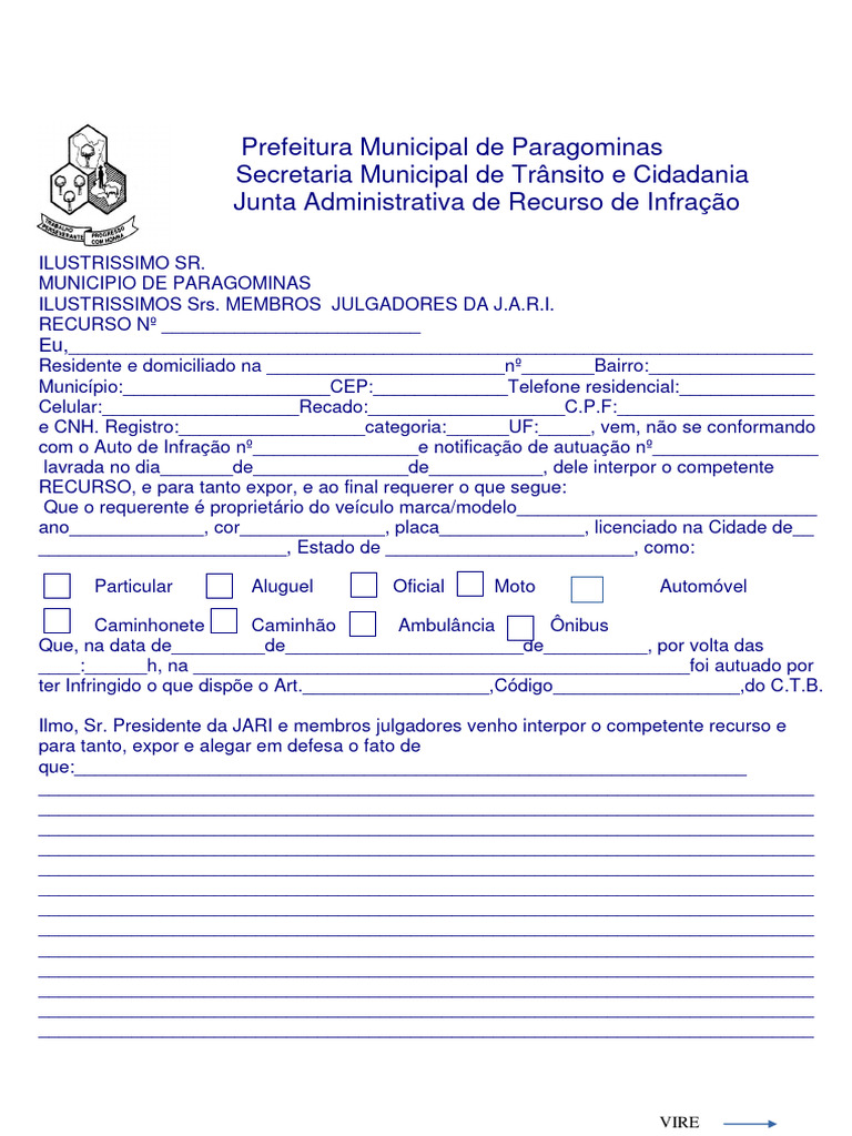 Formulario de Recurso | PDF | Justiça | Crime e Violência