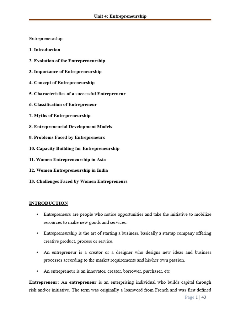 Unit-4 - Entrepreneurship | PDF | Entrepreneurship | Goal