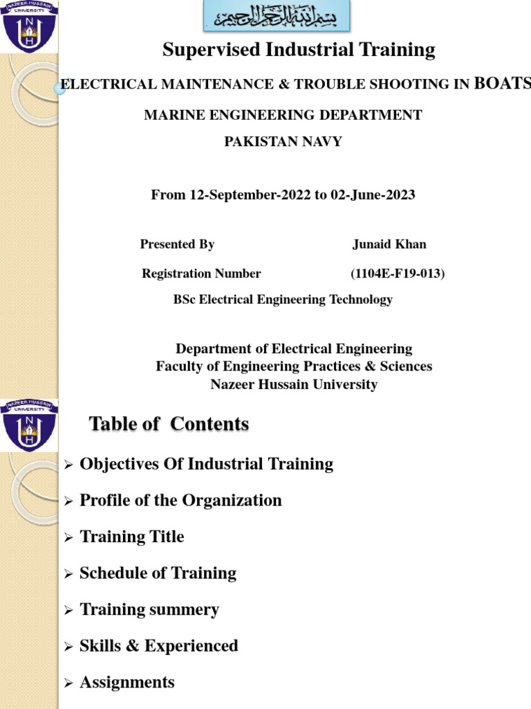Industrial Report Presentation Junaid | PDF | Personal Protective ...